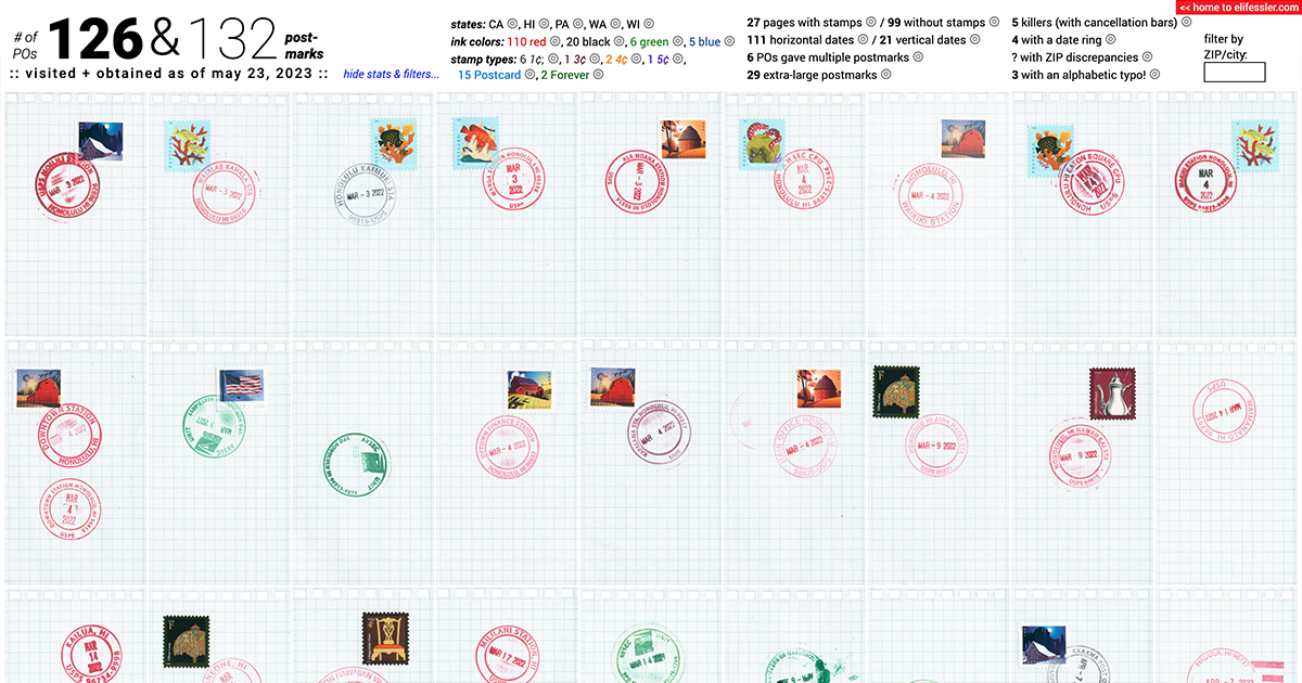 eli's postmark collection